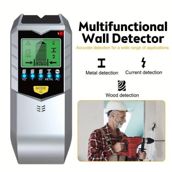 5-in-1 Electronic Wall Detector - Metal, Stud, Wood Finder with LED ...