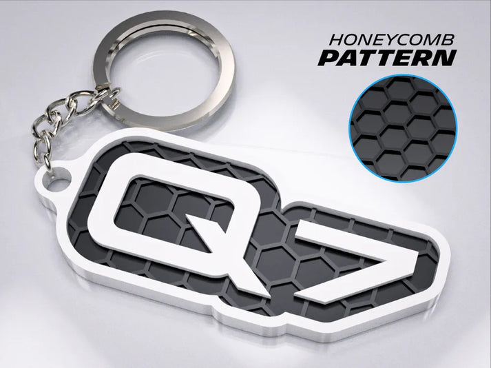 "AUDI Q7" 3D Printed Honeycomb Key Chain | Little Tokyo SA
