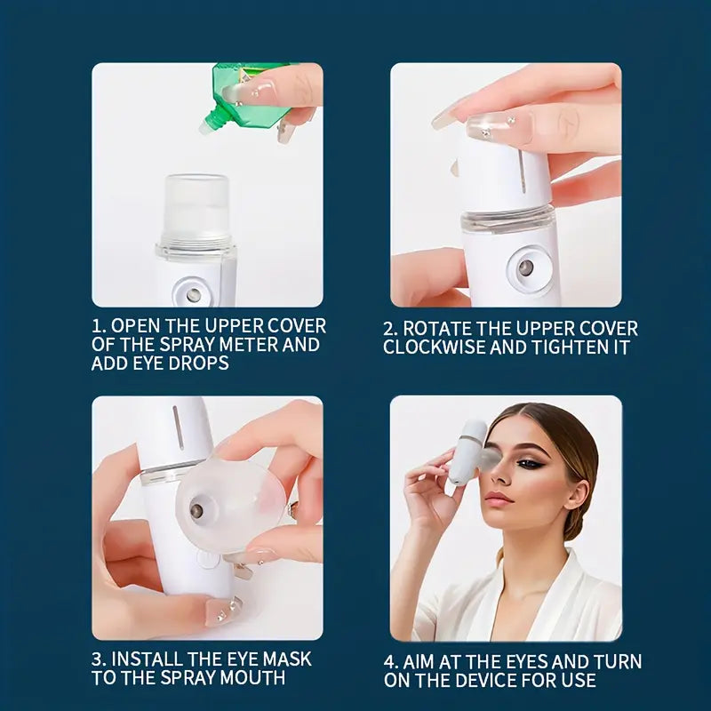 Cloud Prime USB Rechargeable Nano Eye Moisturizer - Portable Spray ...